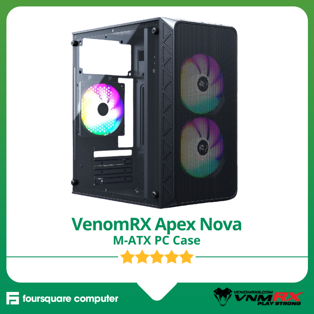 Jual VenomRX Apex Nova + 2x RGB Fan | PC Casing ATX | CPU Case Gaming ...