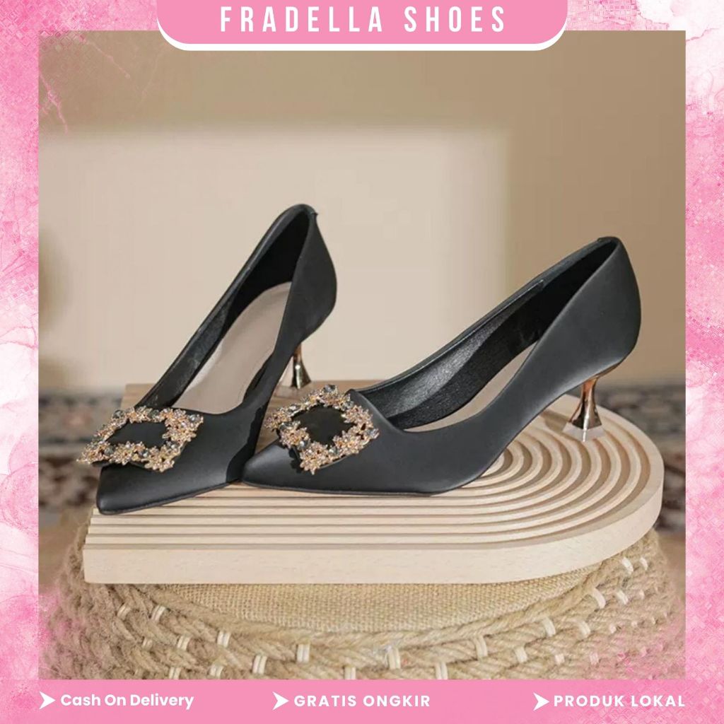 Jual FRADELLA Sepatu kerja Wanita Formal Heels Cewe Antislip Terbaru ...