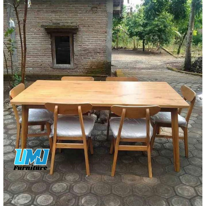 Jual MEJA MAKAN CAFE RESTO KAYU JATI KURSI 6 | SET KURSI MEJA MAKAN CAFE RESTO KAYU JATI DUDUKAN ...