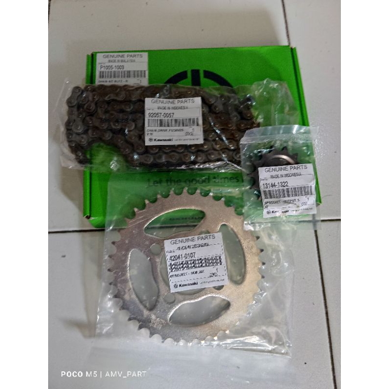 Jual gearset blitz r joy chainkit blitz Original kawasaki KGP | Shopee ...