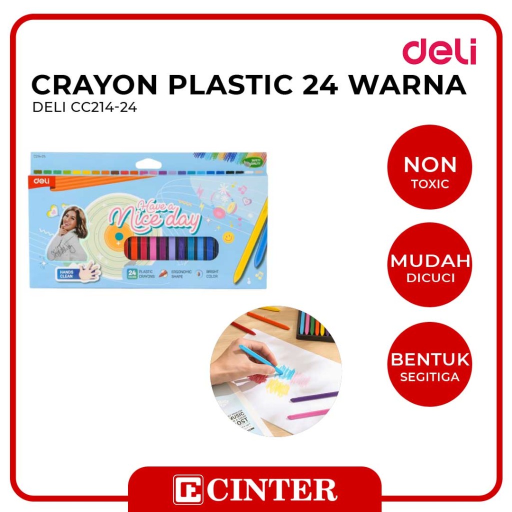 Jual DELI - CRAYON PLASTIK / CAT CRAYON CC214-24 ISI 24 WARNA SPECIAL AGNES MO EDITION | Shopee ...