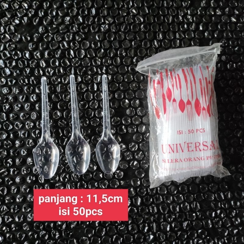 Jual sendok jelly puding es krim sendok plastik es cream agar isi 50 ...