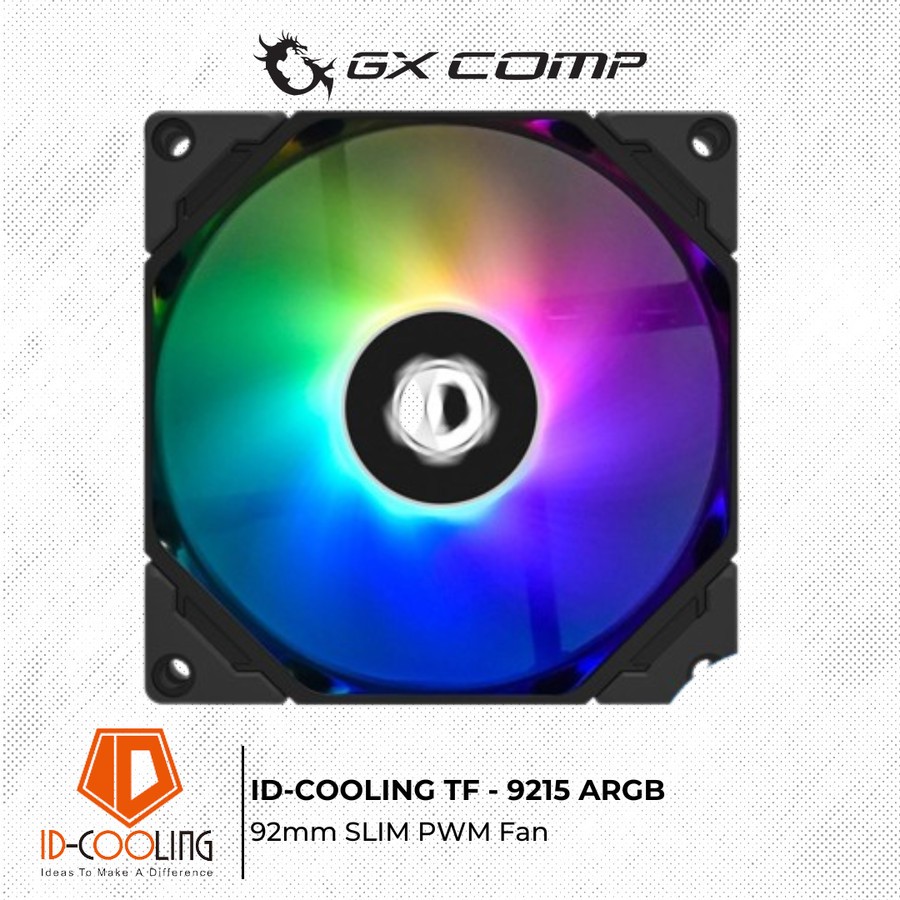 Jual ID-COOLING TF-9215 ARGB | 92mm SLIM PWM Fan | Shopee Indonesia