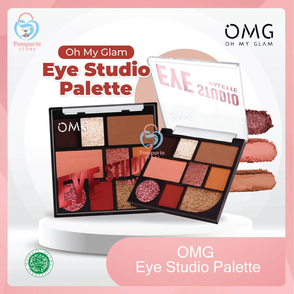 Jual OMG Oh My Glam x Bubah Alfian Eye Studio Palette 8.5gr (Eyeshadow, Contour, Blush ...