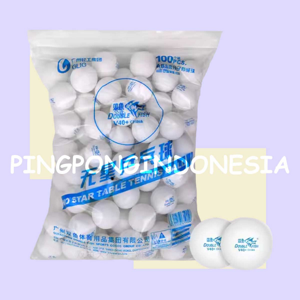 Jual Double Fish V40+ No Stars Training ball - Bola Banyak Latihan Pingpong Tenis Meja Ball ...