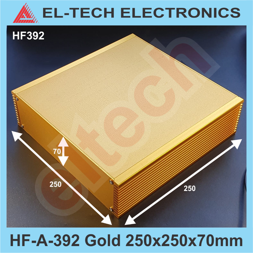 Jual HF-A-392 Gold 250x250x70mm Box Boks Kotak Case Casing Aluminium Alumunium Al Metal Rush ...