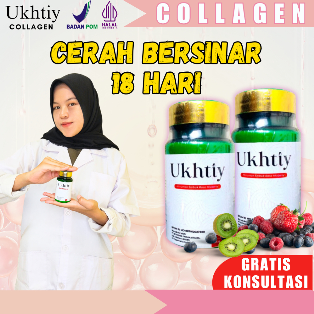 Jual Ukhtiy Collagen Drink Original Whitening Booster Pemutih Badan ...