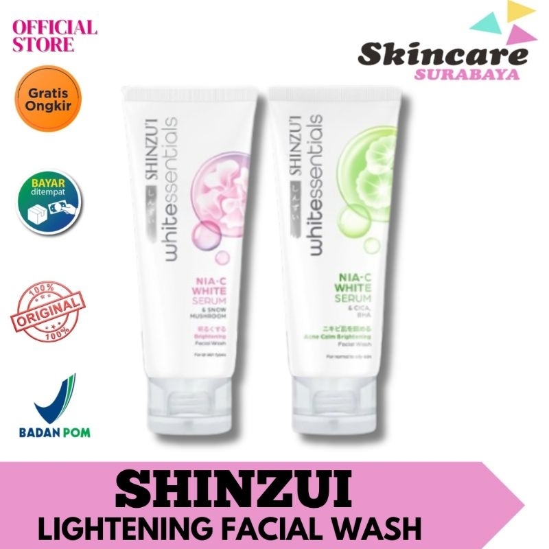 Jual SHINZUI Skin Lightening Facial Wash For Acne Skin || Normal Skin ...