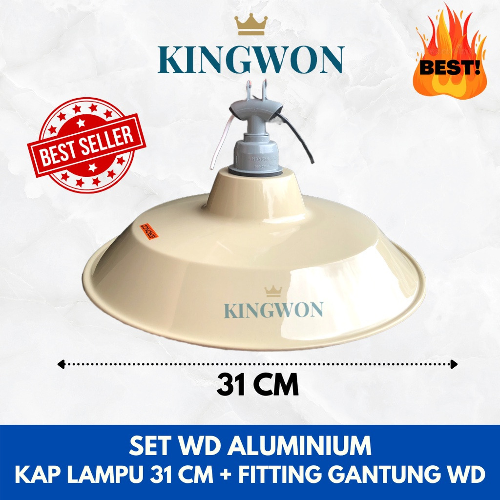 Jual KAP LAMPU JALAN SET KAP WD + FITTING GANTUNG KERAMIK E27 uk 31cm Fitting WD Outdoor Tudung ...