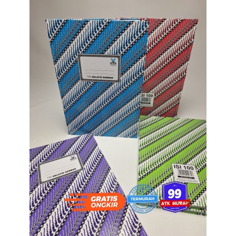 Jual Buku Batik Folio 100 Lembar Gelatik Kembar/Buku Batik 1 Pcs/Buku ...