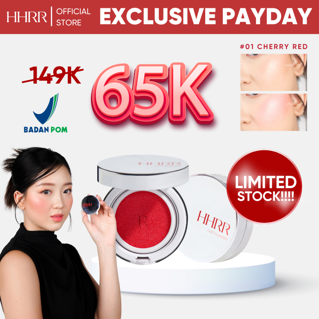 Jual HHRR - Lust Flushed Cushion Blush - Cherry Red | Shopee Indonesia