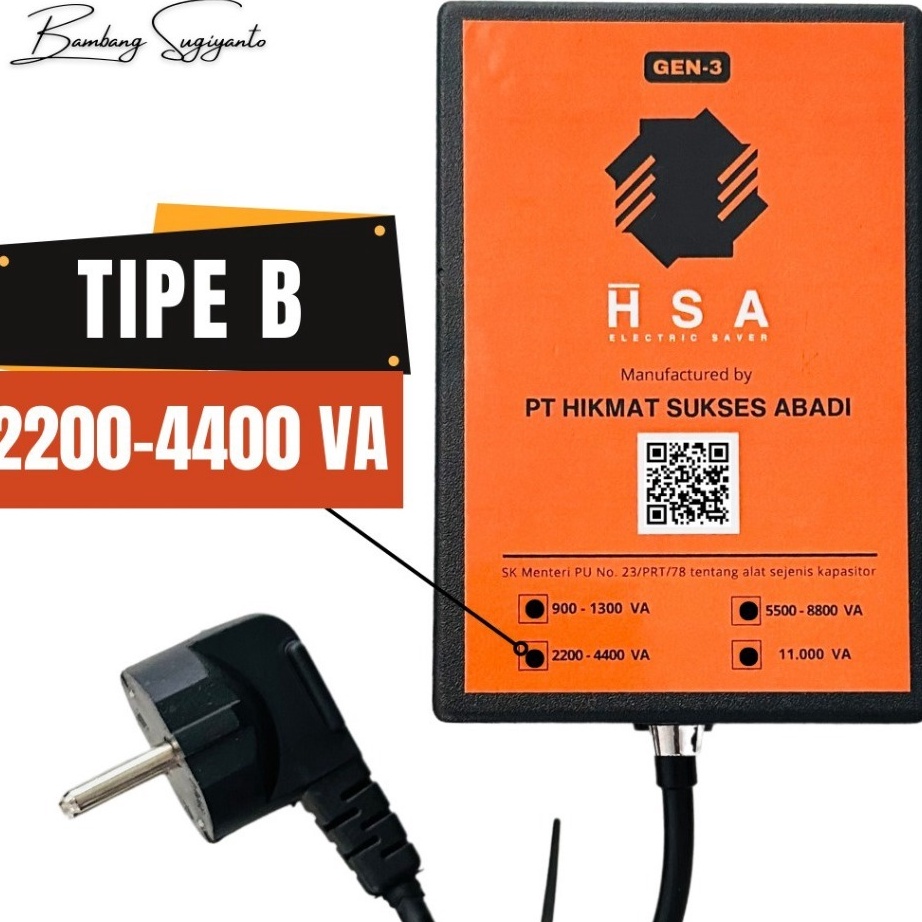 Jual KP8 PENG DAYA LISTRIK RUMAH 22 W 44 WATT TIPE B HSA ELECTRIC SAVER PENG LISTRIK TOKEN PLN ...