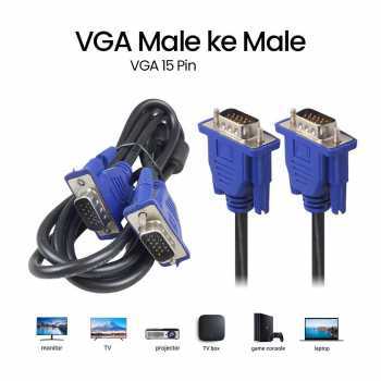 Jual KABEL VGA 15 PIN MALE KE MALE 1.5 METER | Shopee Indonesia
