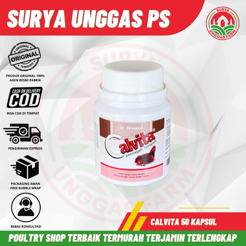 Jual CALVITA 1 BOTOL (ISI 50 KAPSUL) MEDION - Obat Pencegah Lumpuh Ayam ...