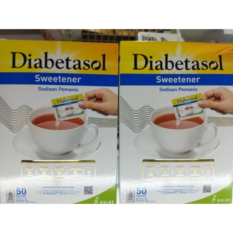 Jual Diabetasol Sweetener 50 Sachet Box | Shopee Indonesia