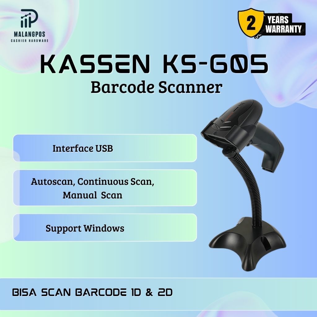 Jual Barcode Scanner Kassen KS605 KS 605 1D 2D USB Scan E- Faktur Resi ...