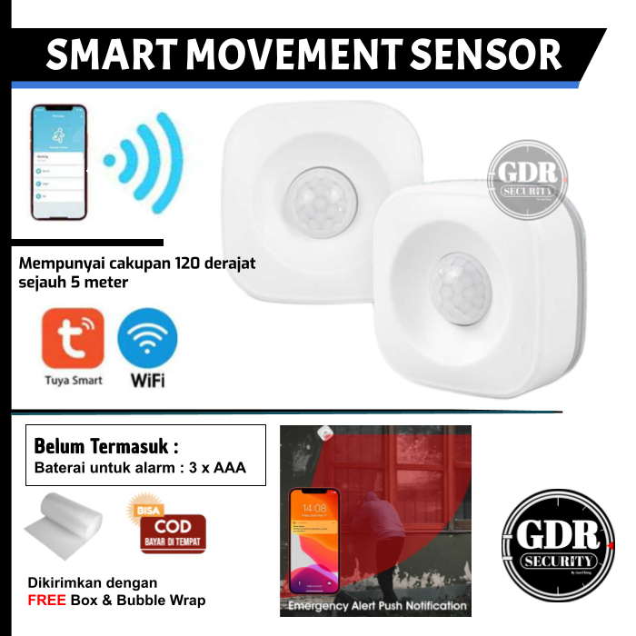 Jual Alarm Gerak Smart / Smart Human Body Movement PIR Motion Sensor ...