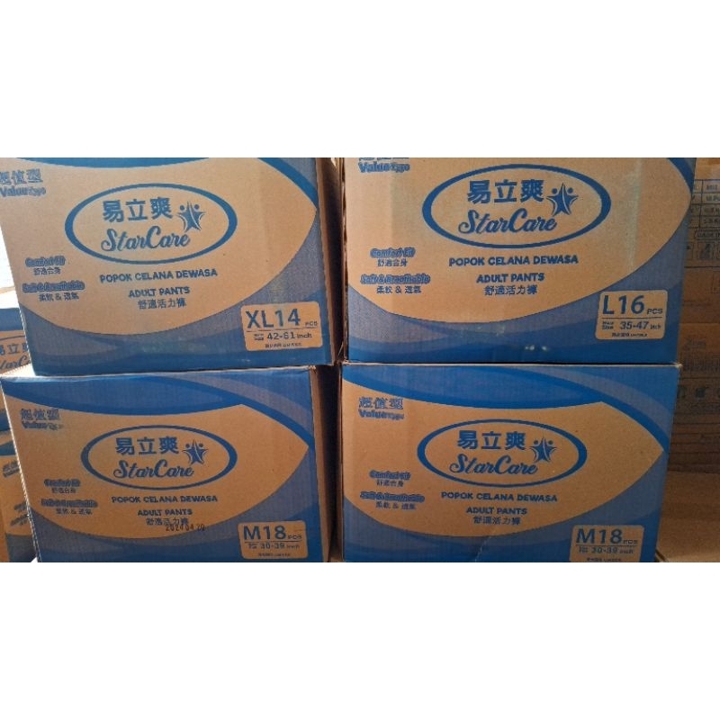 Jual STARCARE POPOK CELANA M18+2/L16+2/XL14+2 KARTON (6PACK) | Shopee Indonesia