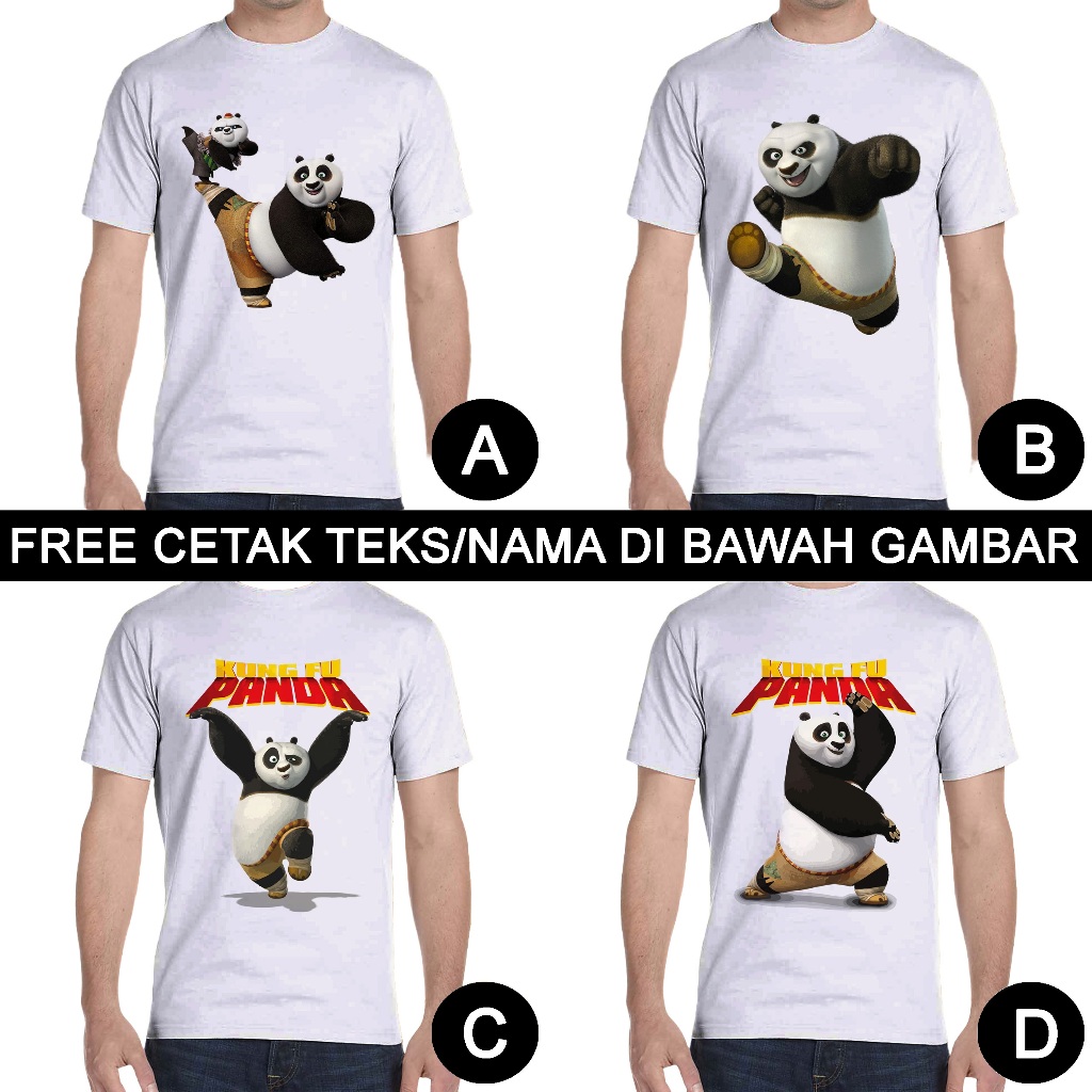 Jual Kaos Dewasa Kungfu Panda Cotton Unisex Untuk Pria dan Wanita ...