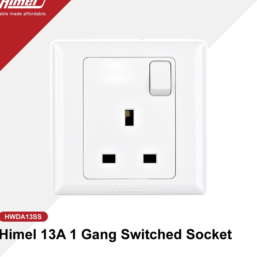 Jual KP8 Himel 13 A 1 Gang Switched Socket HWDA13SS | Shopee Indonesia