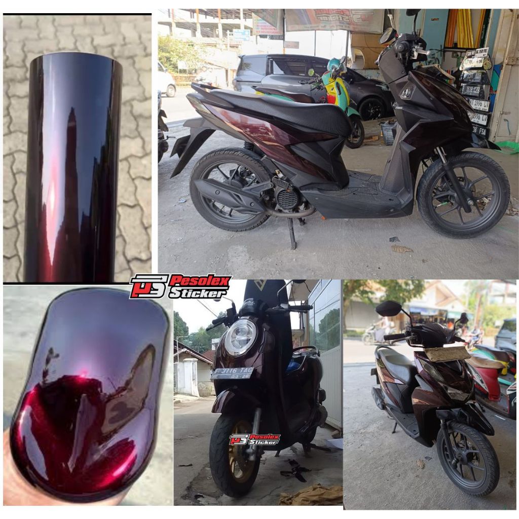 Jual Sticker Scotlite Vinyl Premium Moonlight Red/Green/Blue Hitam ...