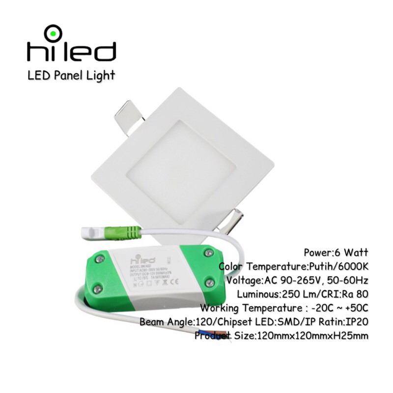 Jual Lampu Downlight Led 6Wat Kotak/Hiled Led Panel Light | Shopee ...