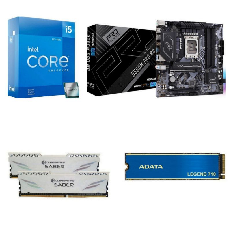 Jual Paket Processor Gaming Intel Core i5 12400F Box Gen 12 LGA 1700 DDR4 NVME B660 | Shopee ...