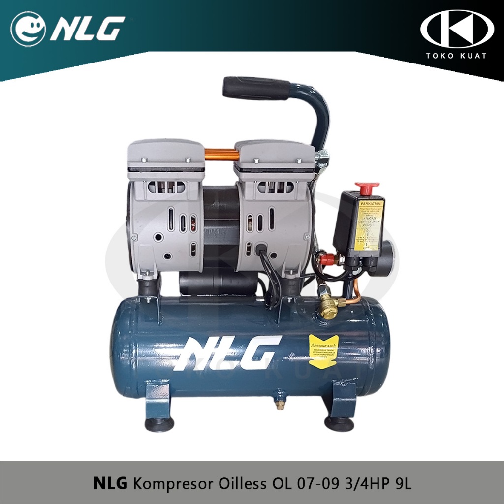 Jual NLG IZUMI OL 07-09 Kompresor silent oilless compressor 3/4HP 550w ...