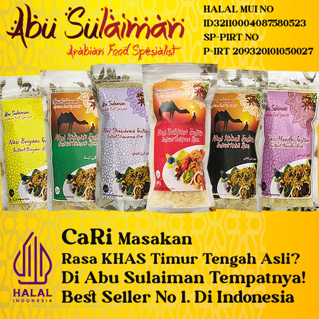 Jual KEMASAN PRAKTIS! Nasi Kebuli Instan Abu Sulaiman, Nasi Briyani ...
