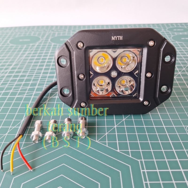 Jual lampu led bumper 4 mata putih kuning 18 watt bumper custom ...