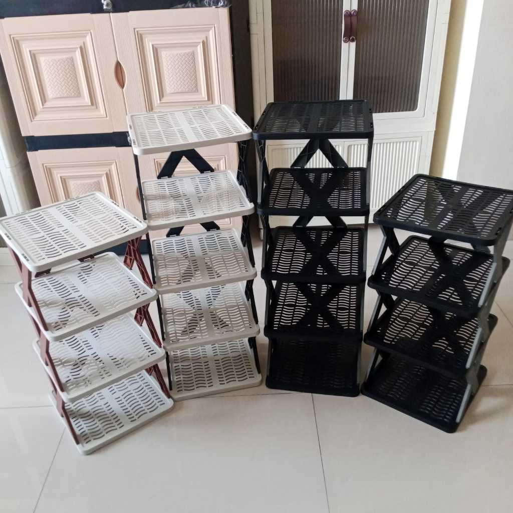 Jual RAK SEPATU SENDAL X 4 SUSUN DAN 5 SUSUN / RAK SEPATU PLASTIK / RAK ...