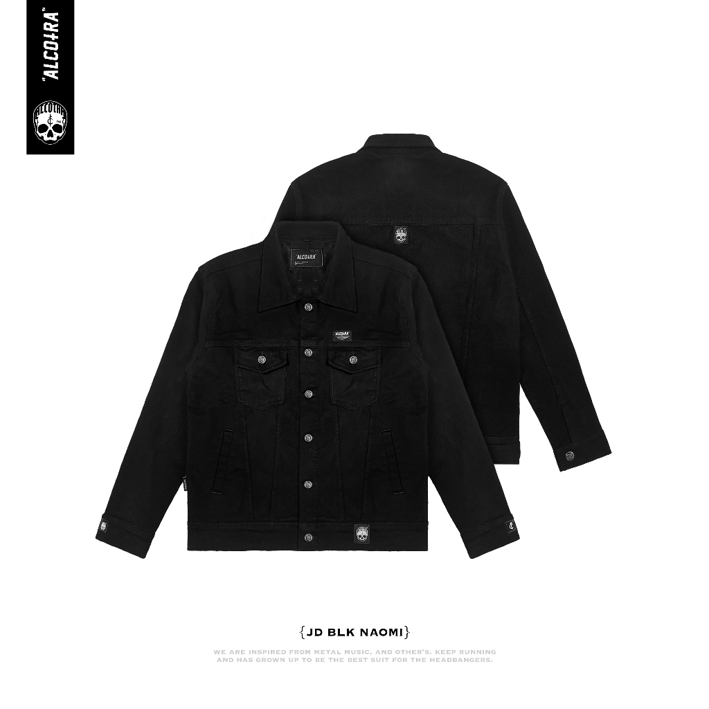 Jual JD BLK NAOMI // JACKET DENIM BLACK NAOMI // JACKET DENIM ALCOTRA ...