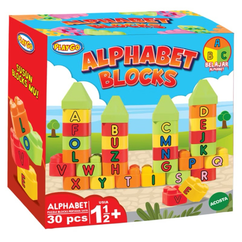 Jual Mainan Edukasi brick Balok Blok Block Belajar Angka Huruf Number ...