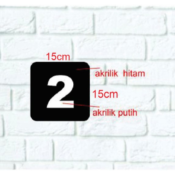 Jual NOMER RUANGAN KAMAR UKURAN 15X15CM/ KOS AKRILIK PRINTED/NOMER ...