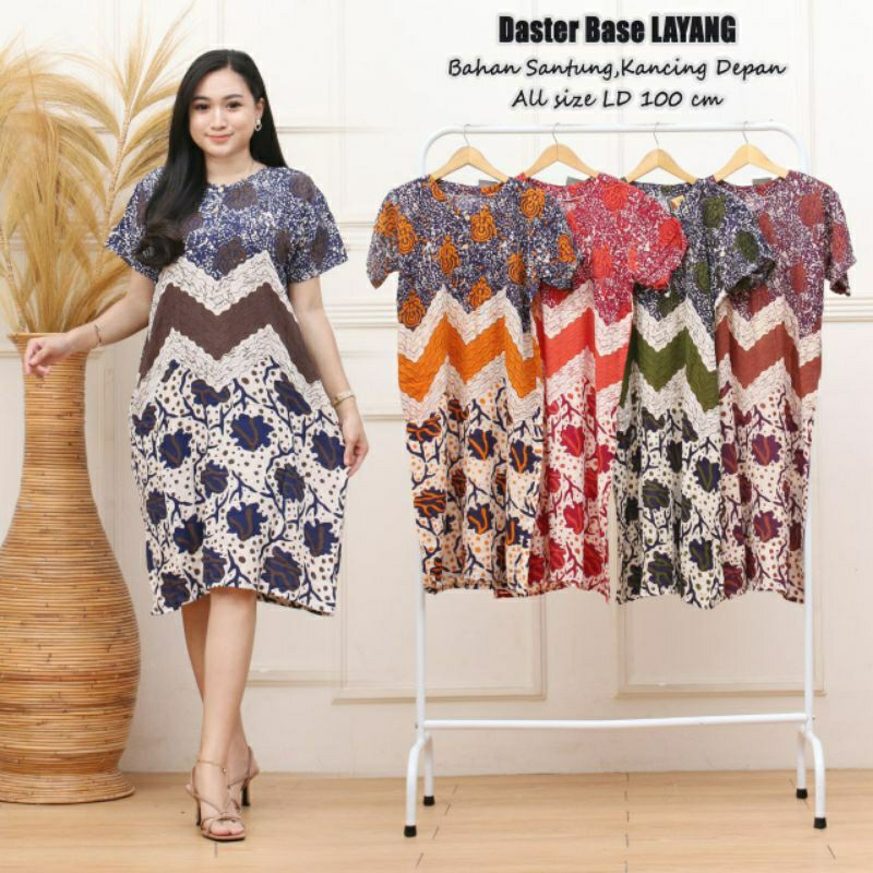Jual (BISA COD) DASTER WANITA BASE CABUTAN BUSUI MOTIF BUNGA BATIK ...