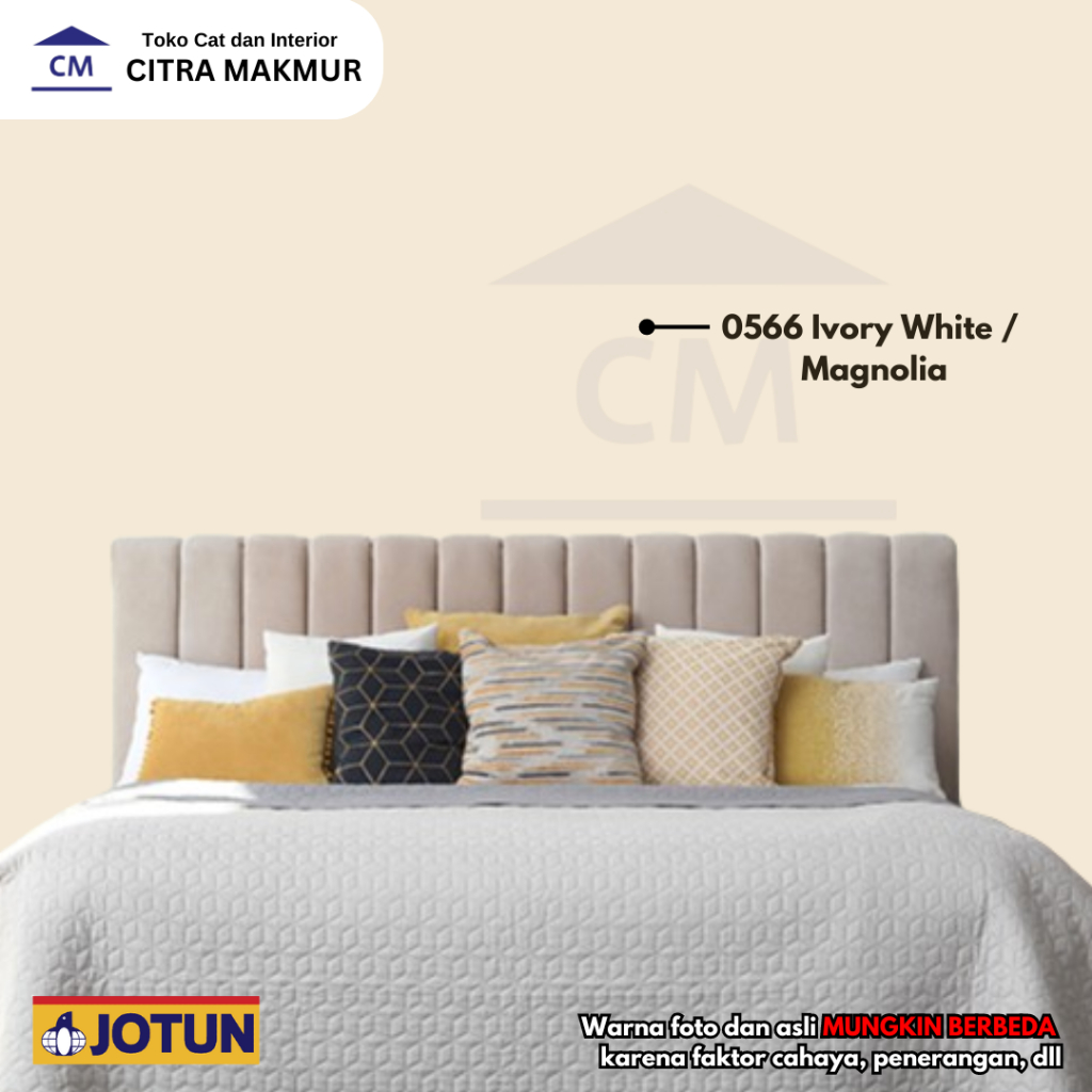Jual JOTUN 0566 IVORY WHITE / MAGNOLIA (WARNA CREAM CALM) Kemasan Galon ...