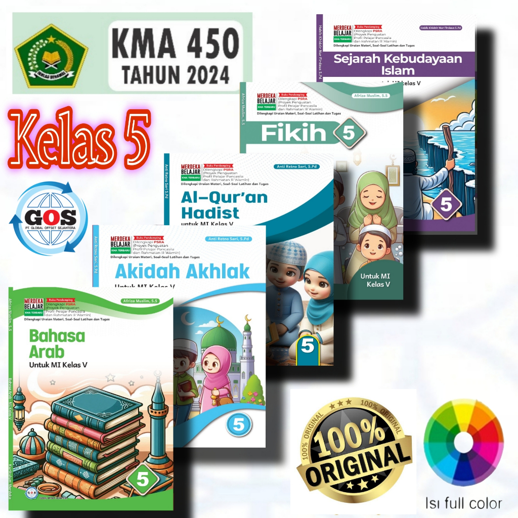 Jual Buku MI Kelas 5 - Buku Madrasah Ibtidaiyah Kelas V Kurikulum Merdeka : Akidah Akhlak, Fikih ...