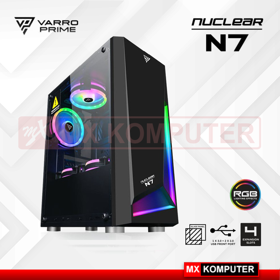 Jual Casing Varro Prime Nuclear N7 m-ATX RGB - Tempered Glass Gaming ...