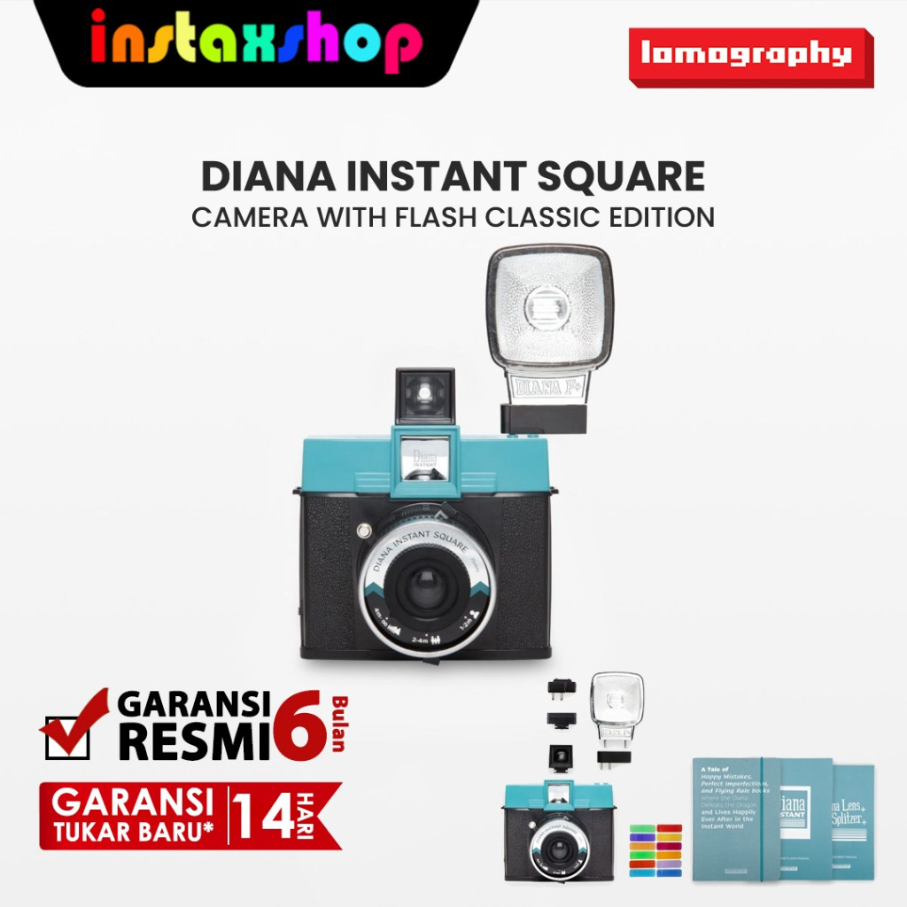 Jual Lomography Diana Instant Square Camera with Flash Classic Edition ...
