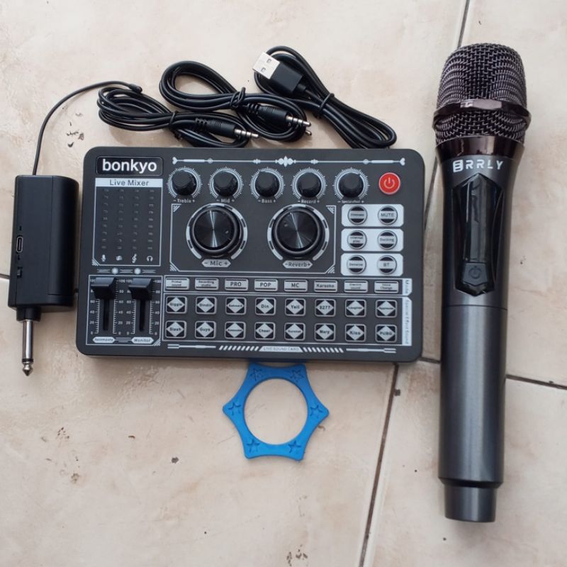 Jual Alat Karaoke Sound Card Bluetooth F999, F998, V8S, V8 + Mic ...
