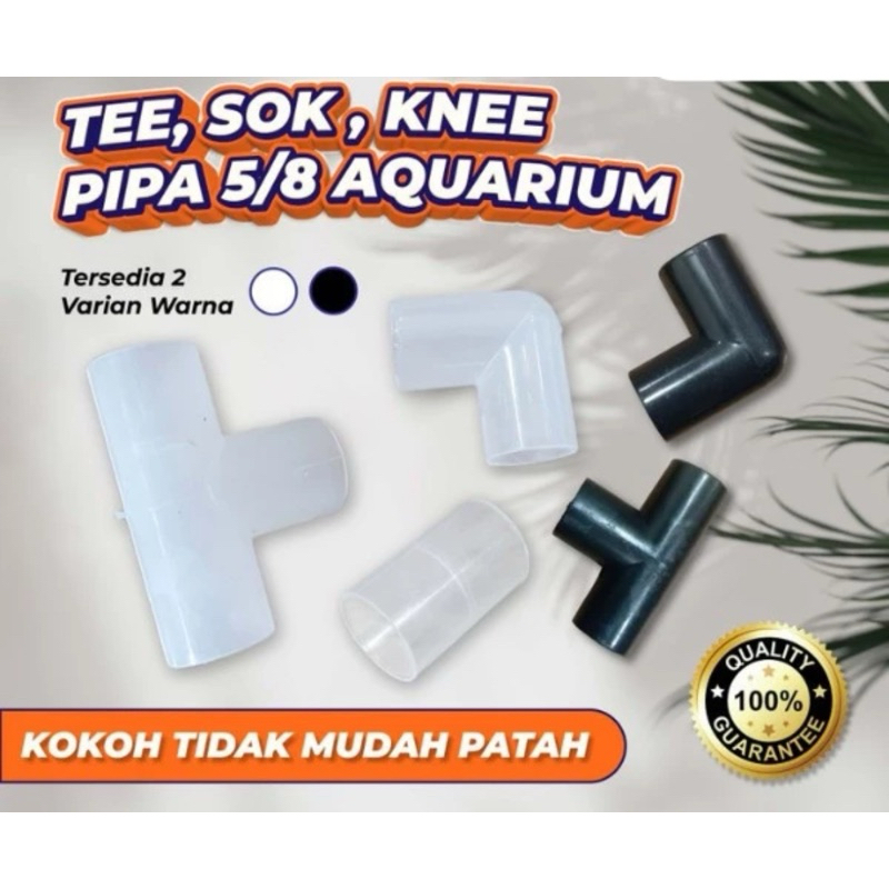 Jual Shock Sok Pipa Keni Knee Sambungan Pipa Aquarium T, L, I per pack ...