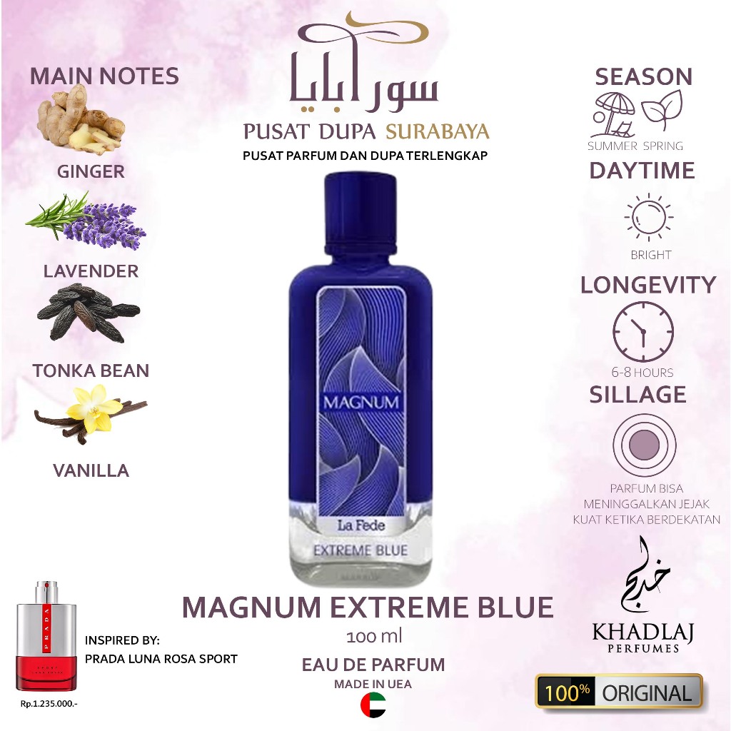 Jual Parfum Asli Arab Original Premium khadlaj /Dubai/ MAGNUM EXTREME ...
