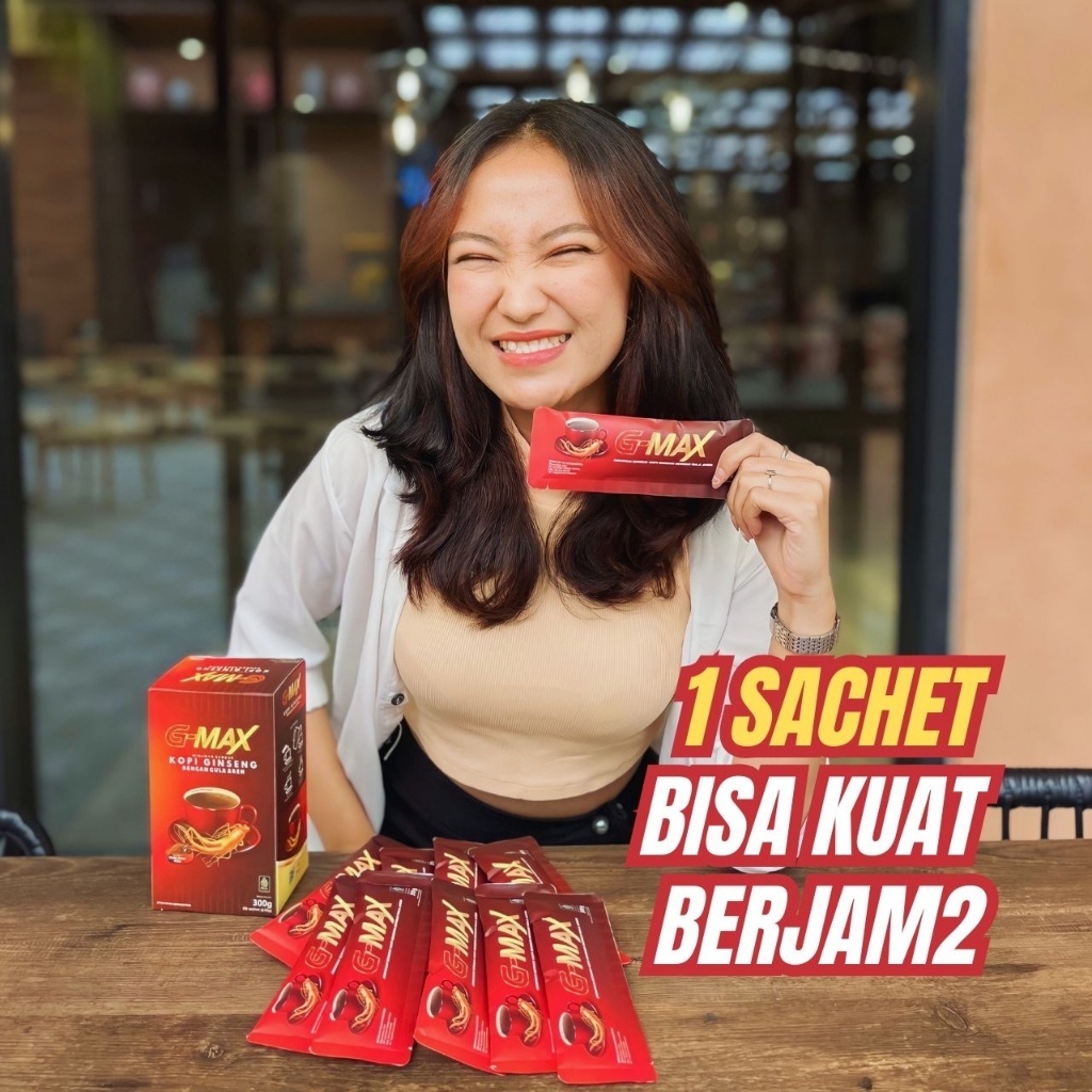 Jual G-MAX Kopi Ginseng Stamina Pria Dewasa Kuat Tahan Lama 1 Sachet @30 Gram Kopi Ginseng Rasa ...