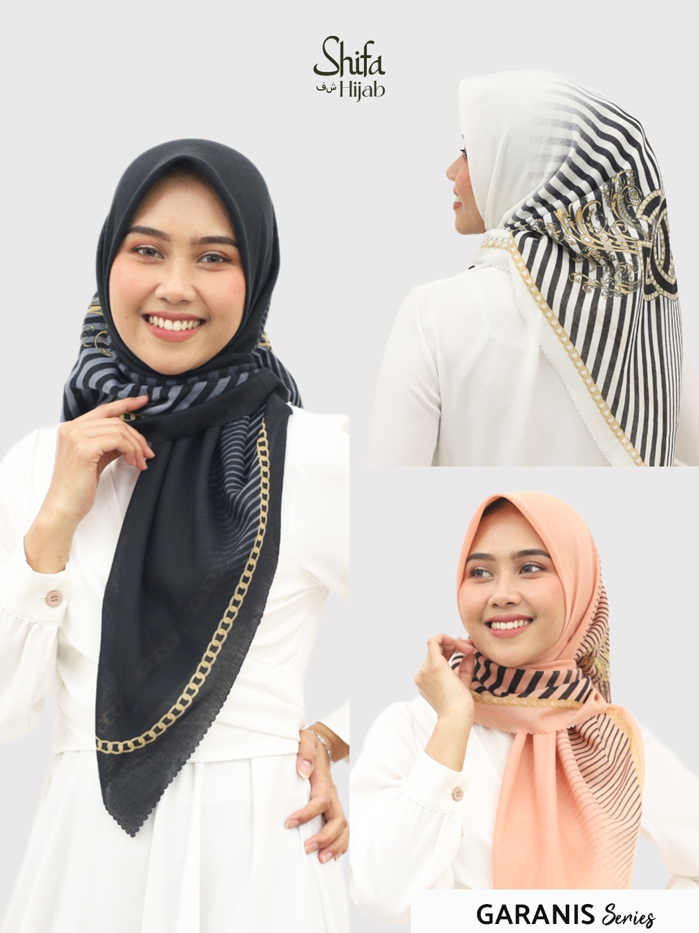 Jual SHIFA HIJAB - GARANIS | JILBAB KERUDUNG SEGI EMPAT MOTIF VOAL ...