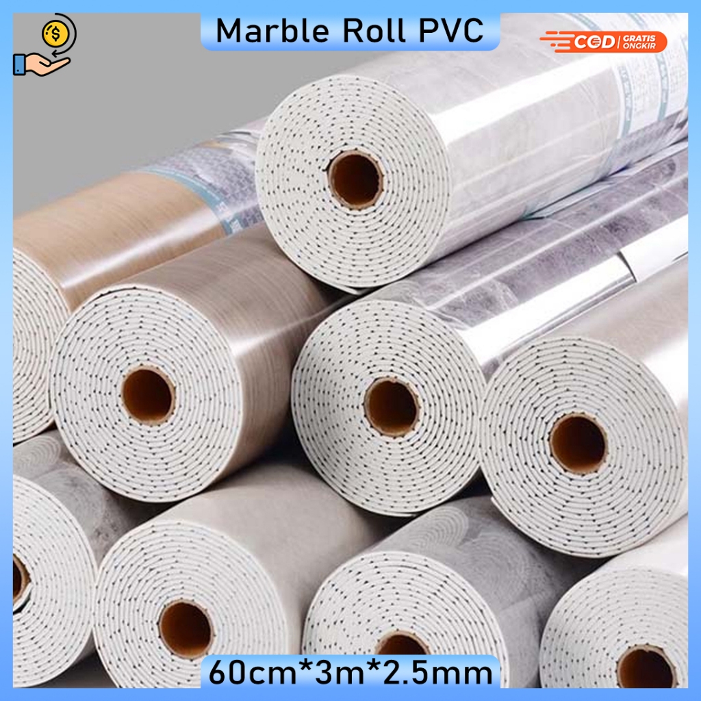 Jual Wallpaper dinding Vinyl Marble 60CM x 3M Tebal 2.5mm Wallpaper ...