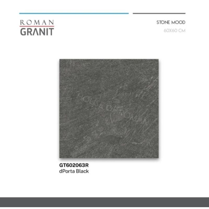Jual Roman Granit GT602063R dPorta Black 60x60 / granit hitam / granit ...