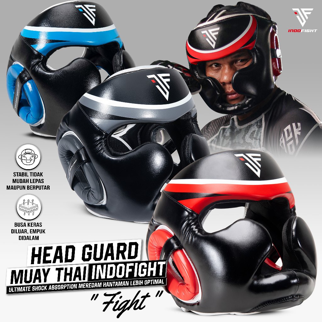Jual Head Guard Boxing Indofight Helm Tinju Pelindung Kepala Boxing ...