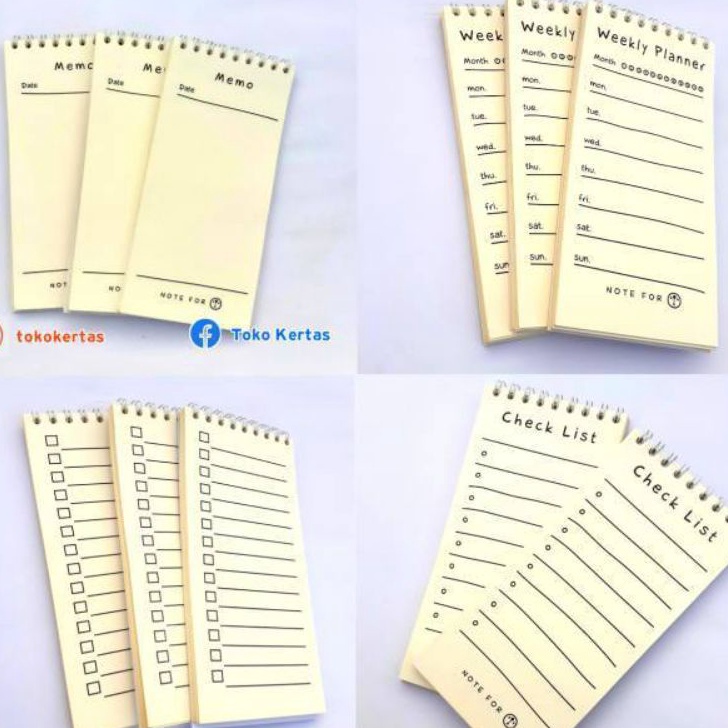 Jual BUKU NOTEBOOKMEMOAGENDATO DO LIST BAHAN KERTAS CRAFT WARNA ...