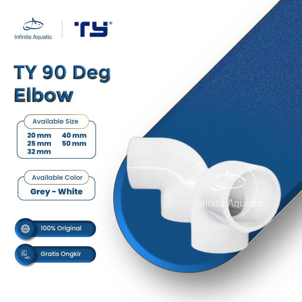 Jual TY 90 Deg Elbow Knee / Keni / L Pipa Pipe U – PVC by 3 Pawns | Shopee Indonesia