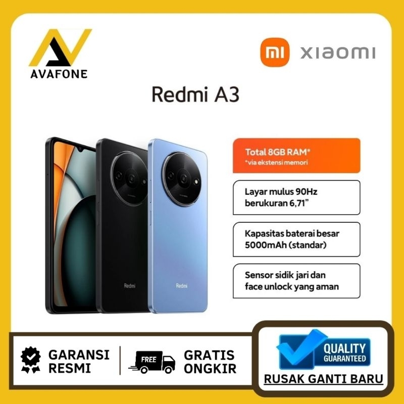 Jual PROMO Hp ram besar Redmi A3 4/128 MURAH | Shopee Indonesia